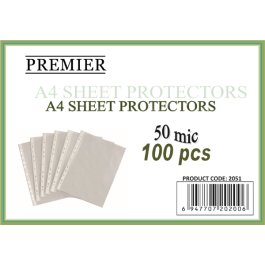 Sheet Protector A4 100pcs Crystal Clear 50mic 2051