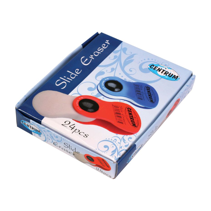 Eraser synthetic rubber slide mechanism / display box